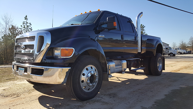 Ford F650 Lifted With Stacks